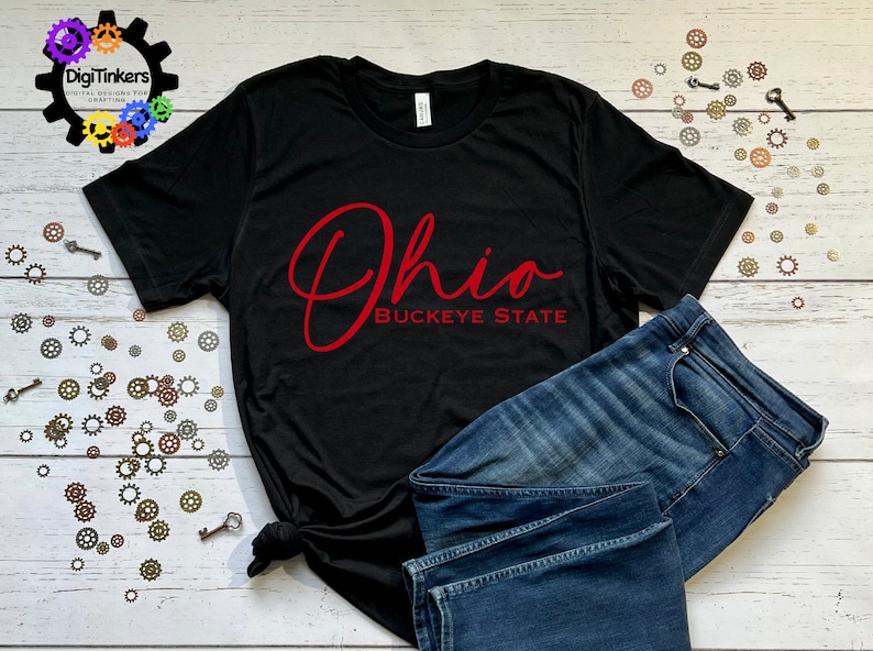 Ohio Script Buckeye State Logo Design for Crafting Cricut - Etsy