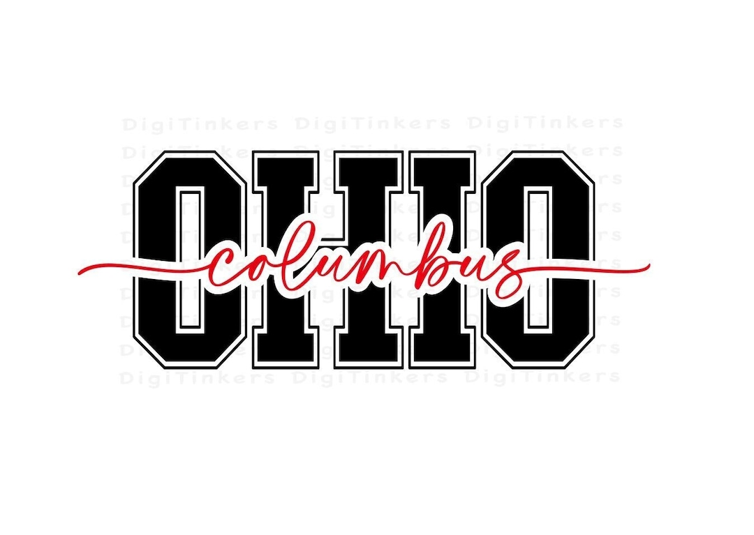 Columbus Script State of Ohio Logo, Design for Crafting, Cricut ...