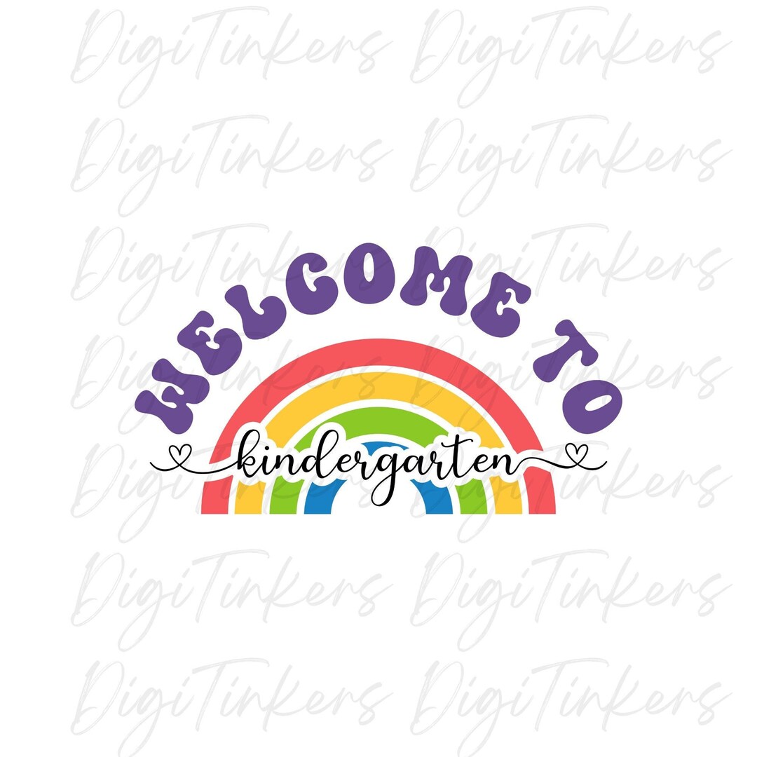 Welcome Kindergarten Retro Rainbow, Back to School Teacher Shirt Decor ...