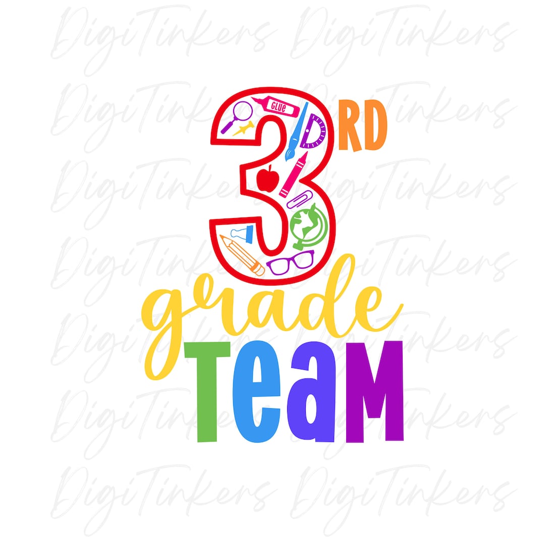 3rd Grade Team Rainbow, Teacher, Design for Crafting, Cricut ...