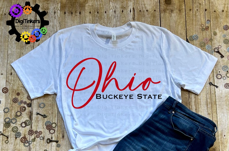 Ohio Script Buckeye State Logo Design for Crafting Cricut - Etsy