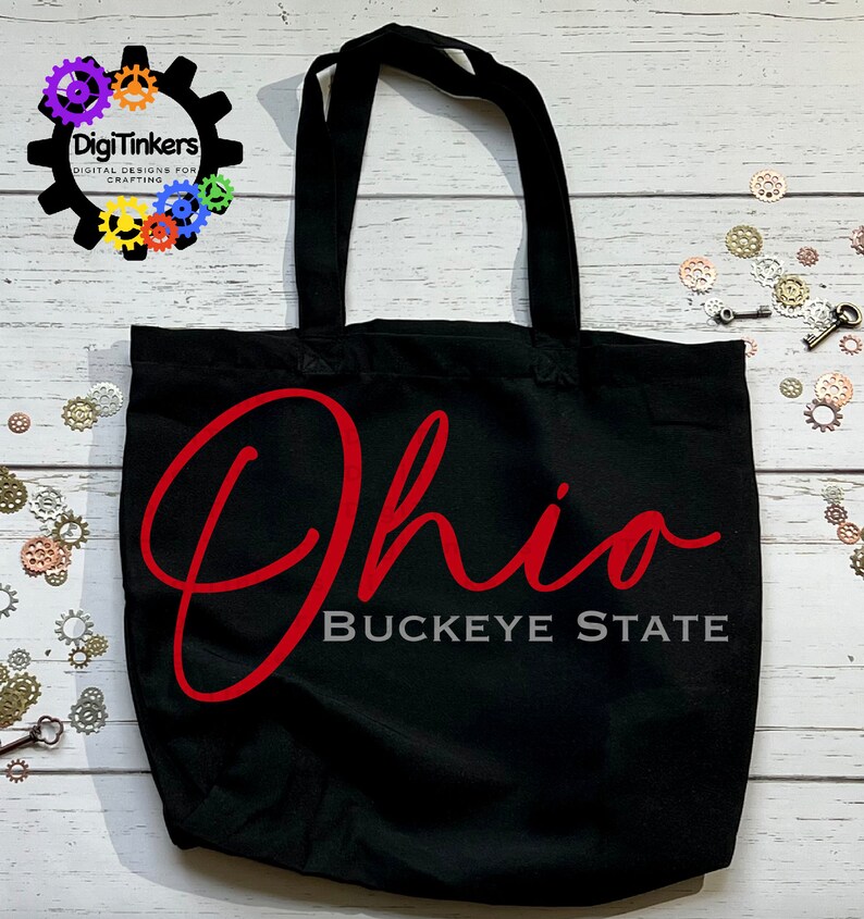 Ohio Script Buckeye State Logo Design for Crafting Cricut - Etsy