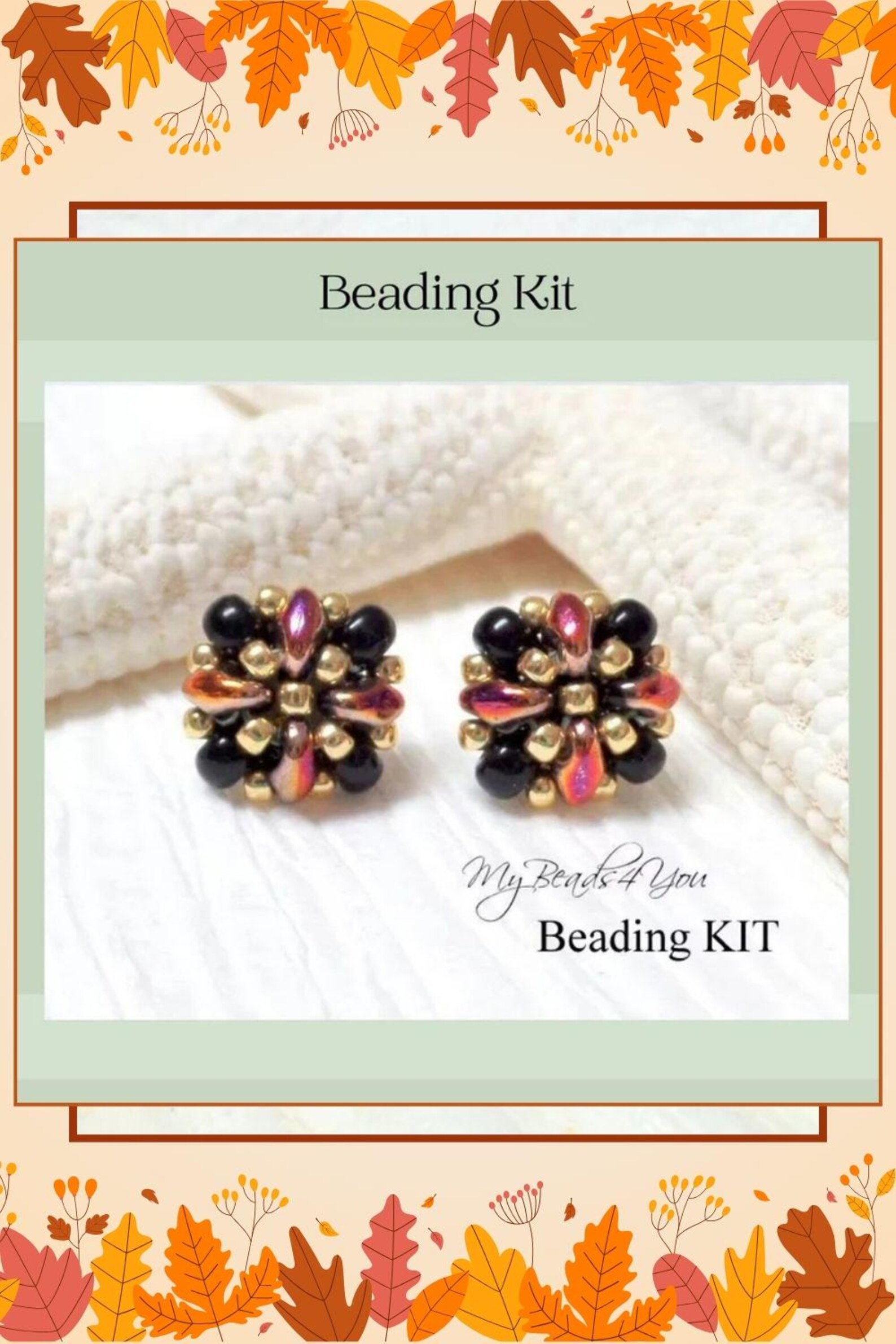 Beading Kit Earrings, Jewelry Making Patterns, Seed Bead Earring ...