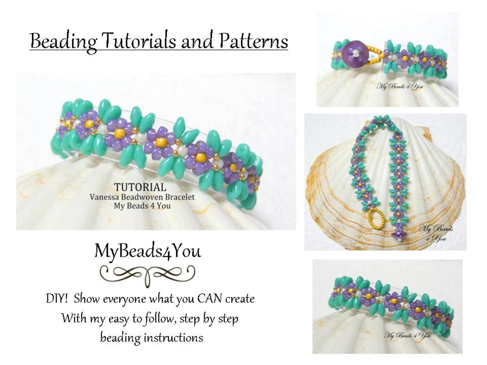 Beadwork Bracelet Pattern PDF Beading Tutorial Bead Tutorials | Etsy