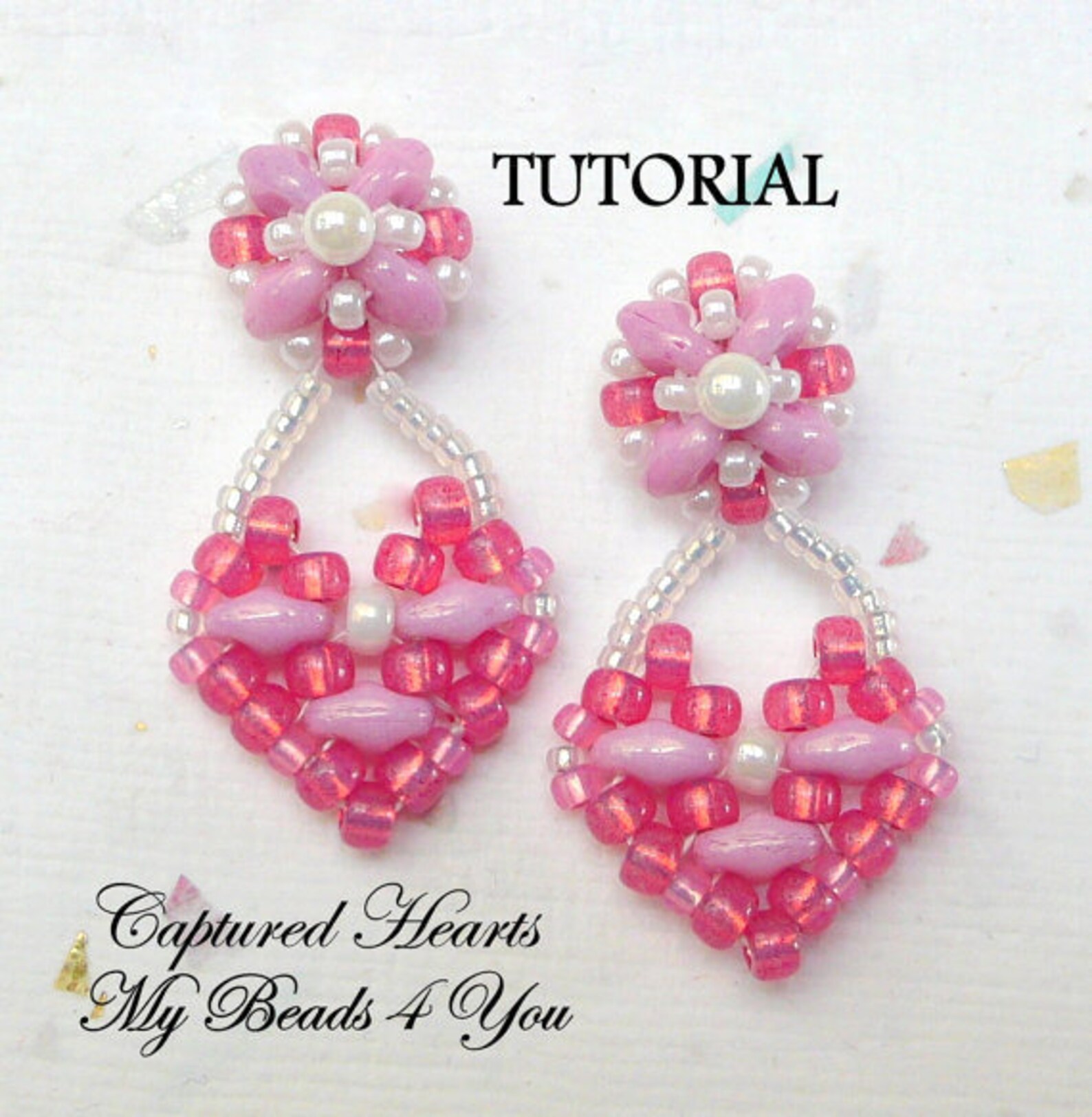 Beading Tutorial Pattern DIY Seed Bead Valentines Day Heart - Etsy