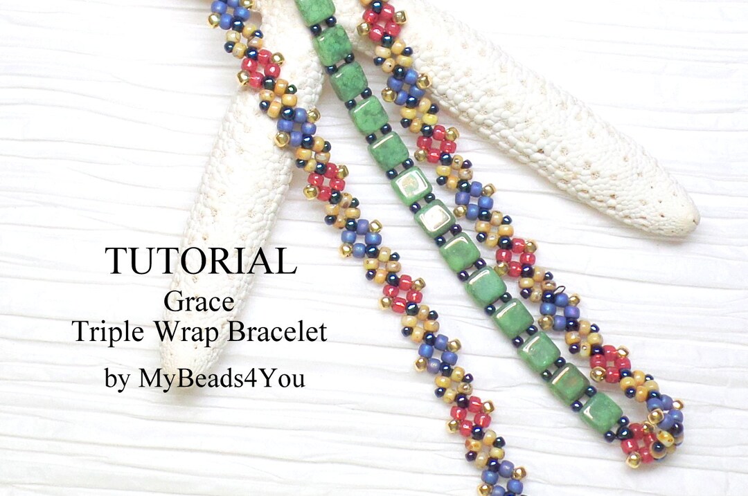 Bracelet Beading Patterns, DIY Triple Wrap Bracelet Jewelry Making ...