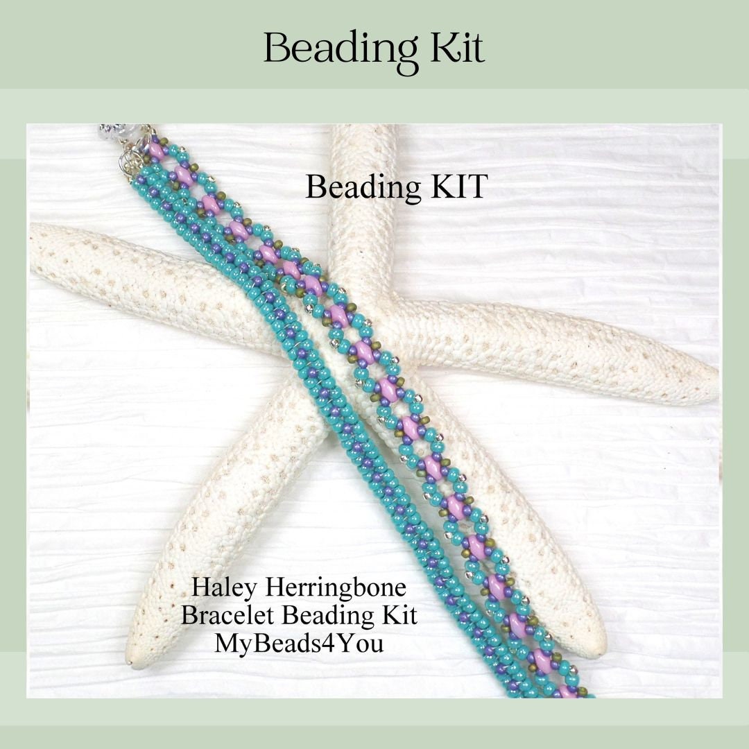 Beading Kit, Bracelet Beading Pattern and Tutorial, Seed Bead Wrap ...