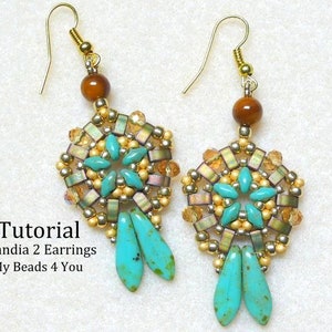 Beading Patterns and Tutorials, Super Duo Beaded Earring Tutorial, DIY ...