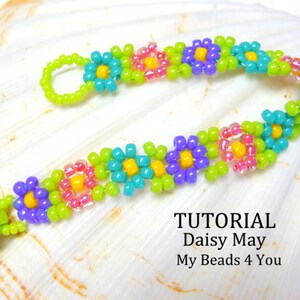 Daisy Bracelet Pattern, DIY Beading Daisy Chain Flower Tutorial ...
