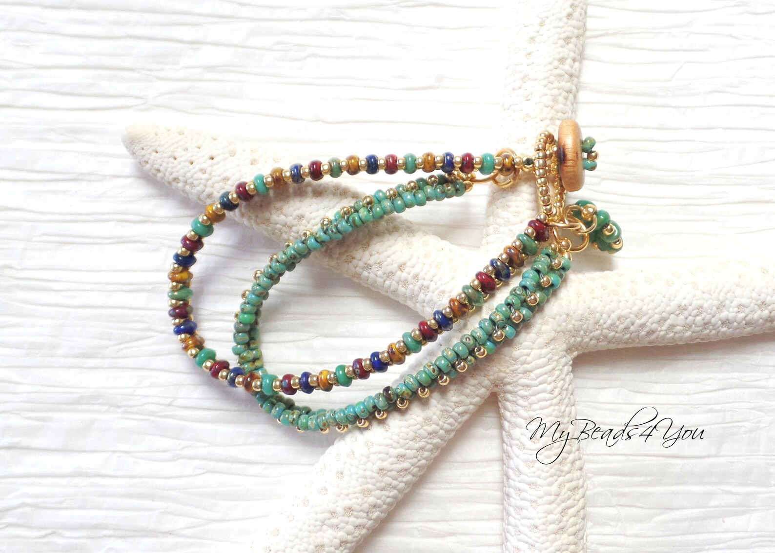 Double Wrap Bead Bracelet Bracelets With Charms Turquoise - Etsy