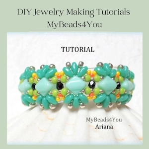 Beading Tutorials and Patterns, Seed Bead Bracelet Pattern, DIY Jewelry Making Gift, Craft ...