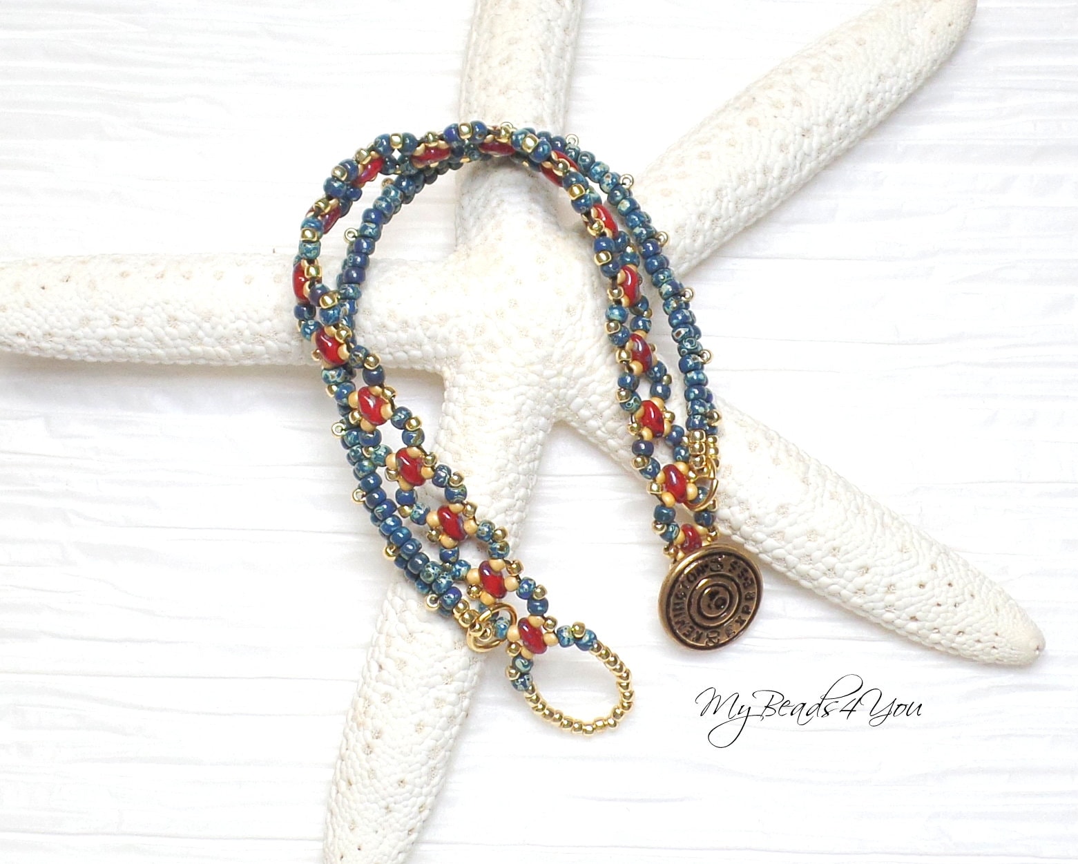 Beading Kit, Bracelet Beading Pattern and Tutorial, Seed Bead Wrap ...
