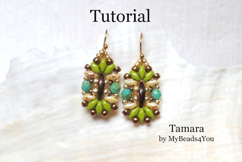Beading Patterns Beaded Earring Pattern Tutorial Super Duo - Etsy