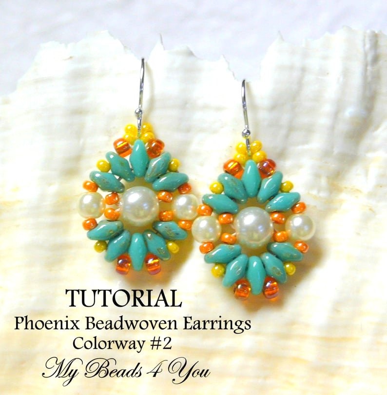 PDF Easy Beading Tutorial Pattern DIY Seed Bead Earrings - Etsy