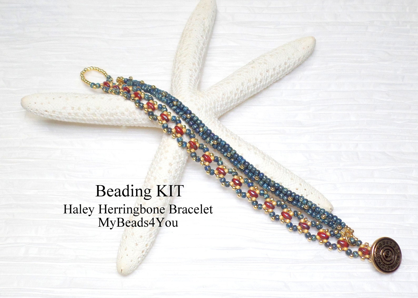 Beading Kit, Bracelet Beading Pattern and Tutorial, Seed Bead Wrap ...