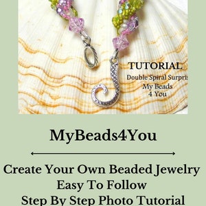 Beading Pattern Tutorial, DIY Double Spiral Bracelet Instructions, Jewelry Making Supplies, Bead ...