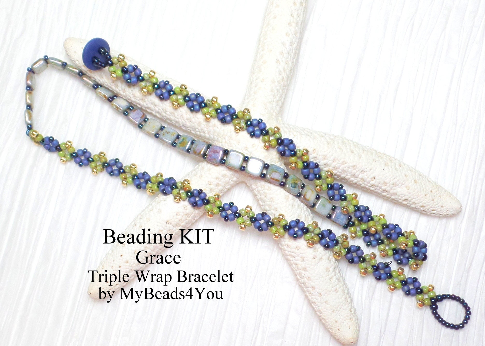 Grace Jewelry Bead Pack DIY Wrap Bracelet Beading KIT Pattern - Etsy