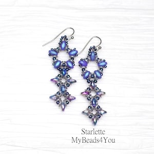 Turquoise Blue Green Drop Unique Earrings for Women, Beadwork Jewelry ...