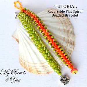 Beading Tutorials and Patterns, Flat Spiral Bracelet Tutorial, Easy Seed Bead Pattern, Jewelry ...