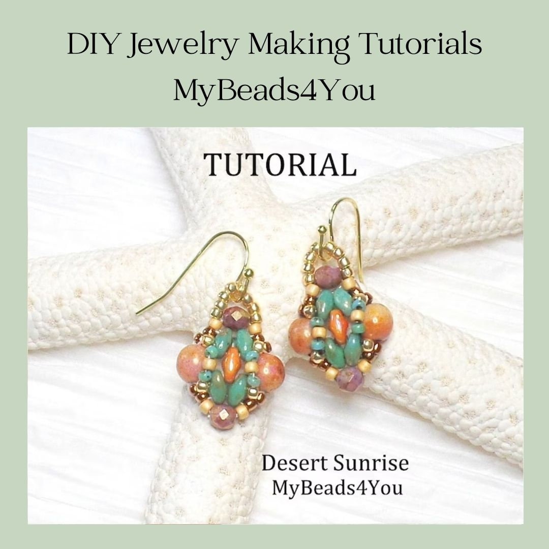 Earring Beading Pattern, Jewelry Making Instructions, DIY Easy Beading ...