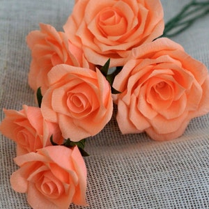 Six Realistic Looking Paper Roses - Etsy