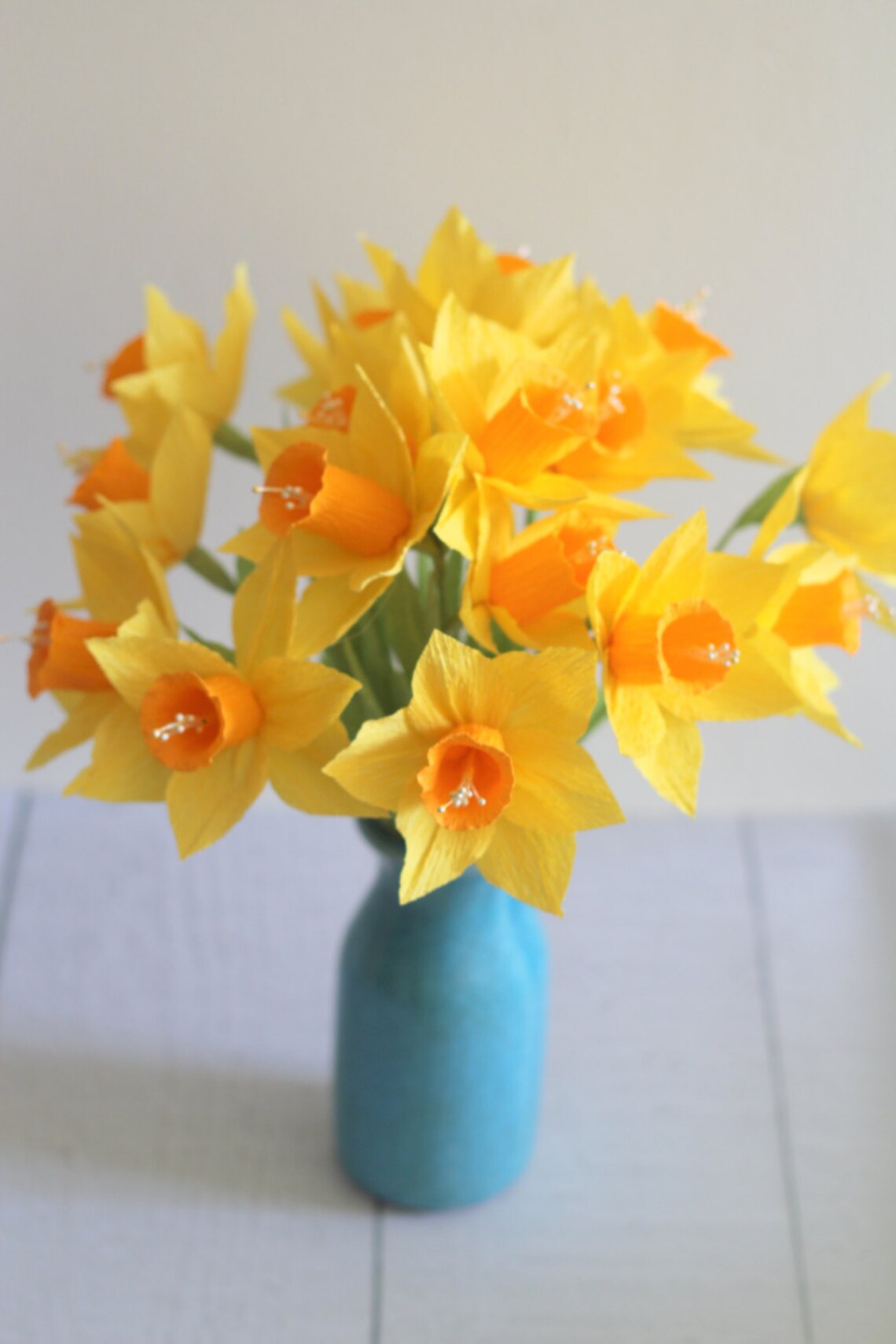 Dozen Paper Daffodils for Home Decor - Etsy