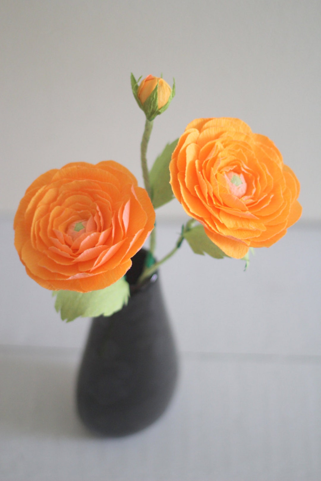 Paper Ranunculus ,paper Flowers,crepe Paper Ranunculus Buttercup - Etsy