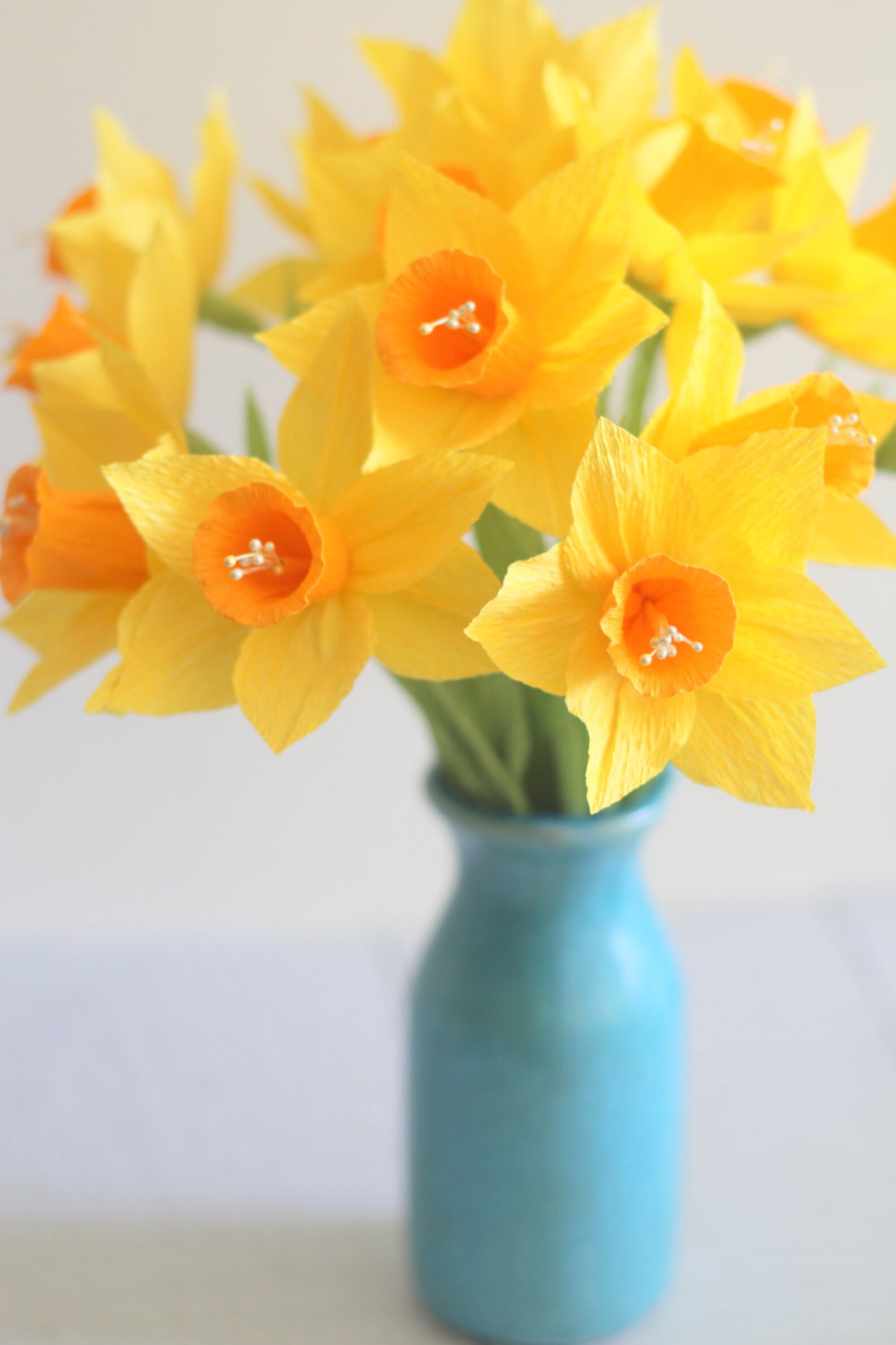 Dozen Paper Daffodils for Home Decor - Etsy