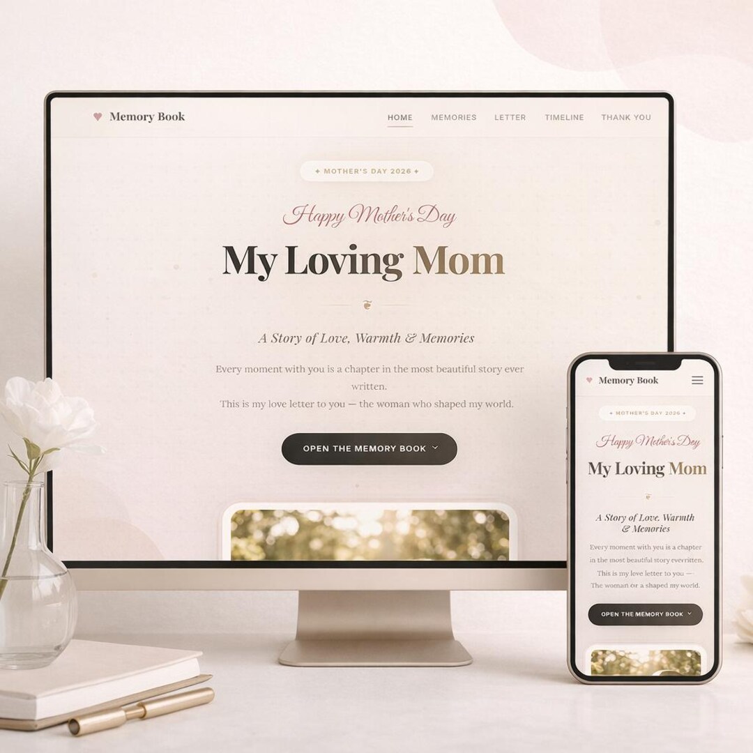 Mother’s Day Memory Book Canva Template | Digital Gift for Mom - Etsy
