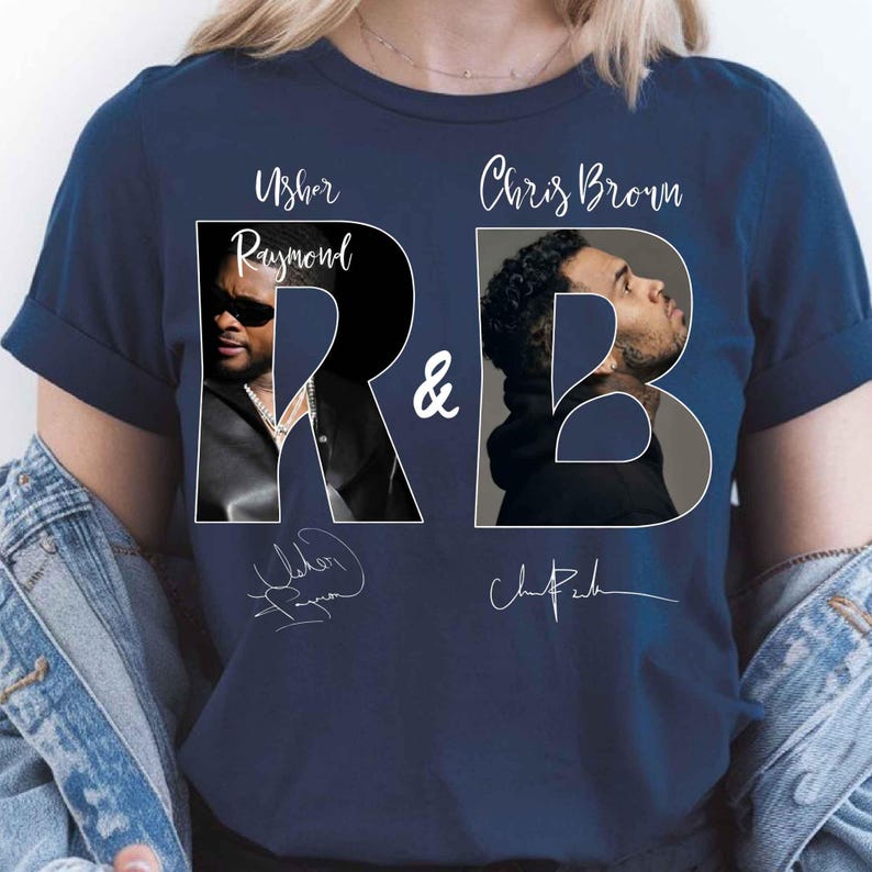 Usher and Chris Brown R&B Tour 2026 Digital PNG Bundle, Bootleg Rap Tee ...