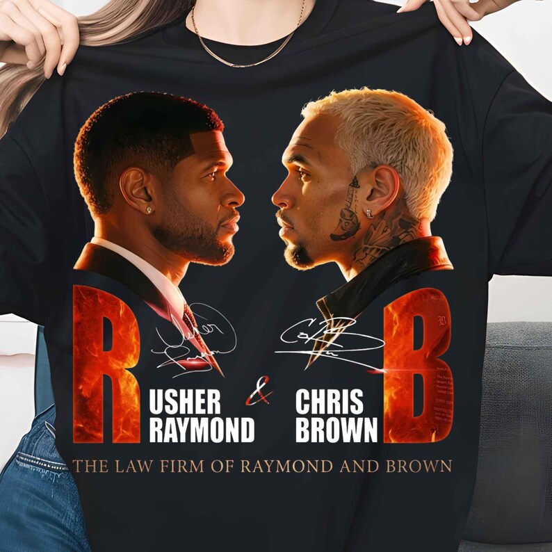 Usher and Chris Brown R&B Tour 2026 Digital PNG Bundle, Bootleg Rap Tee ...