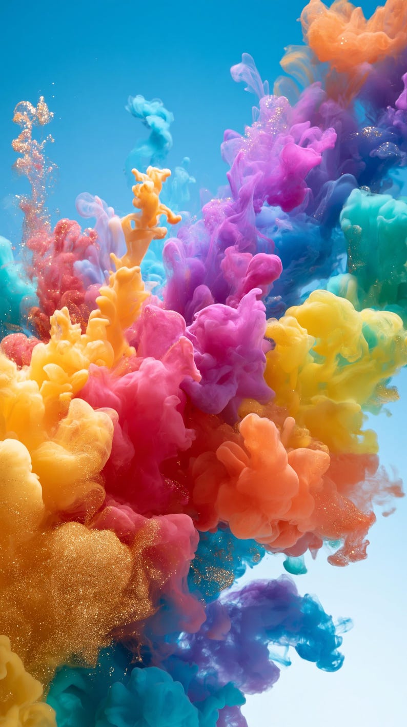 Abstract Smoke and Crystal Phone Wallpaper Bundle (9:16 Lockscreen) - Etsy