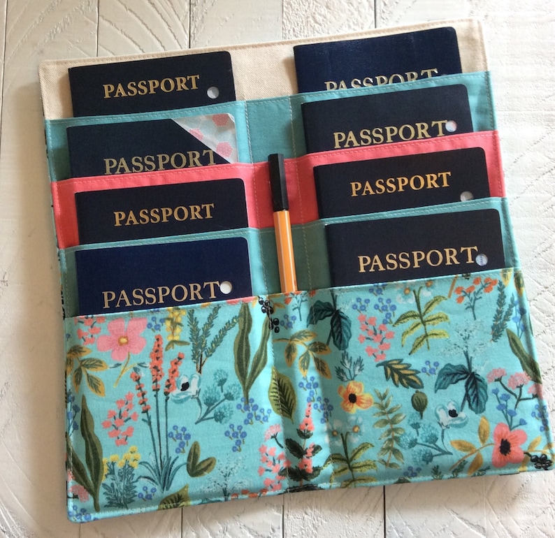 Rifle Paper Co Family Passport Holder, Holds 2, 4, 6, 8 Passports, APO ...