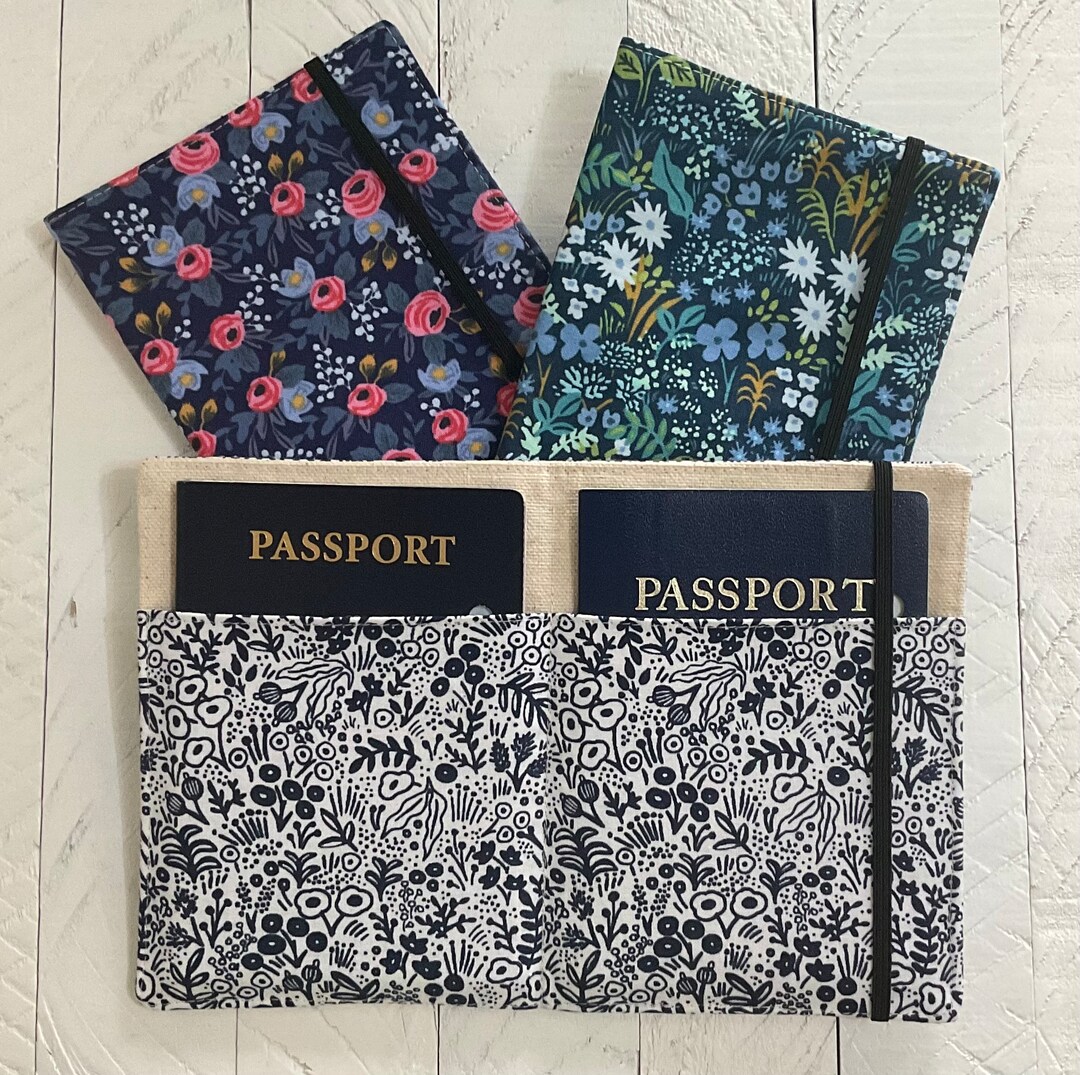 Rifle Paper Co Fabric Passport Holder, Holds 2 Passports, APO Address ...