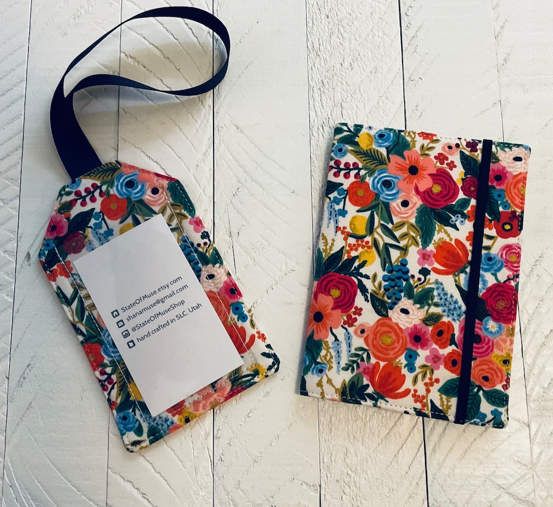 Rifle Paper Co Gift Set Passport Holder and Luggage Tag, APO Address ...