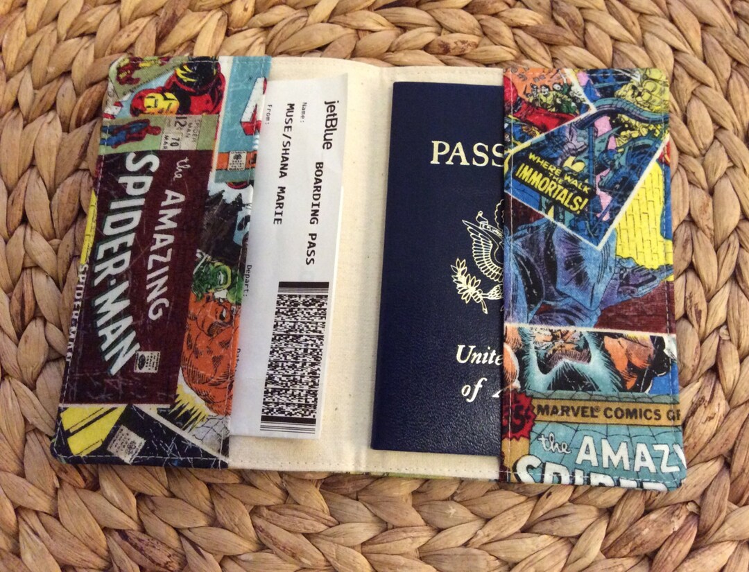 SUPER HERO Passport Cover Wonder Woman Holder International Travel ...