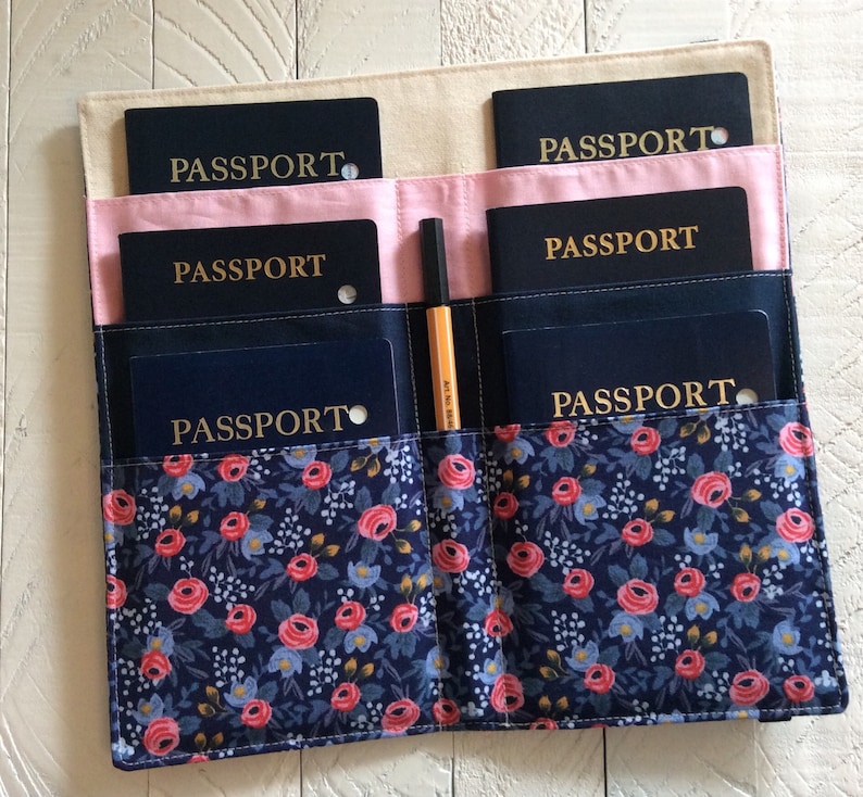 Rifle Paper Co Family Passport Holder, Holds 2, 4, 6, 8 Passports, APO ...