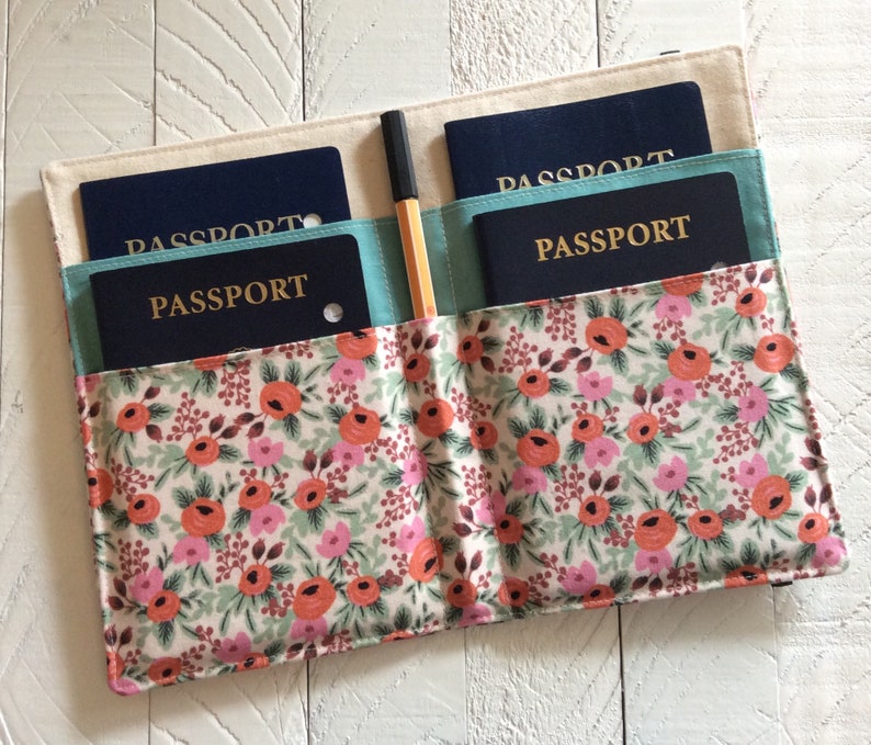 Rifle Paper Co Family Passport Holder, Holds 2, 4, 6, 8 Passports, APO ...