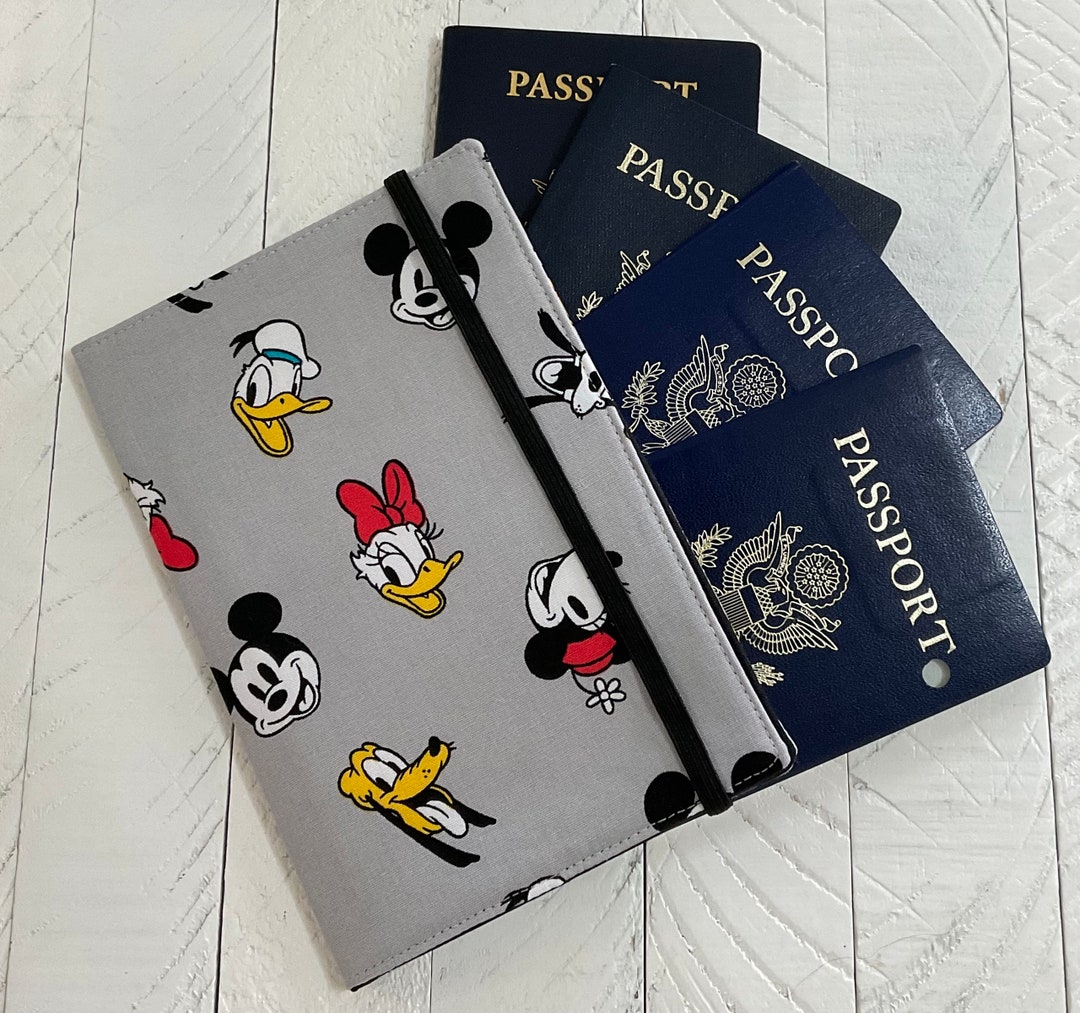 Disney Passport Holder, Family Passport Cover - 2, 4, 6, 8 Passports ...
