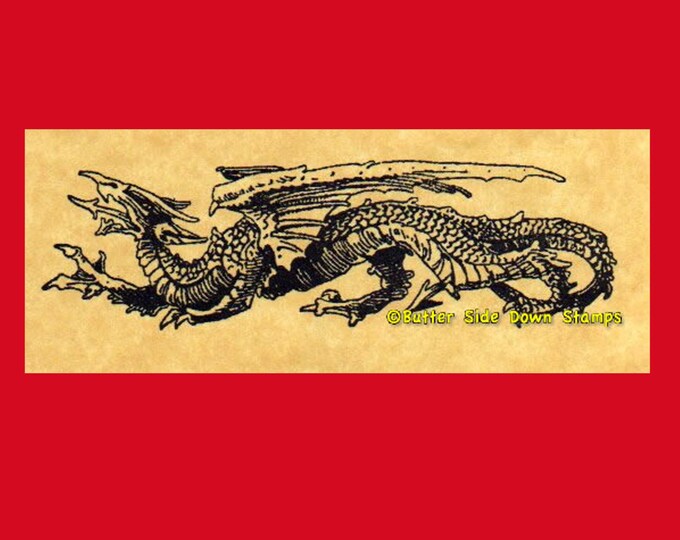 Dragon Rubber Stamp - Etsy