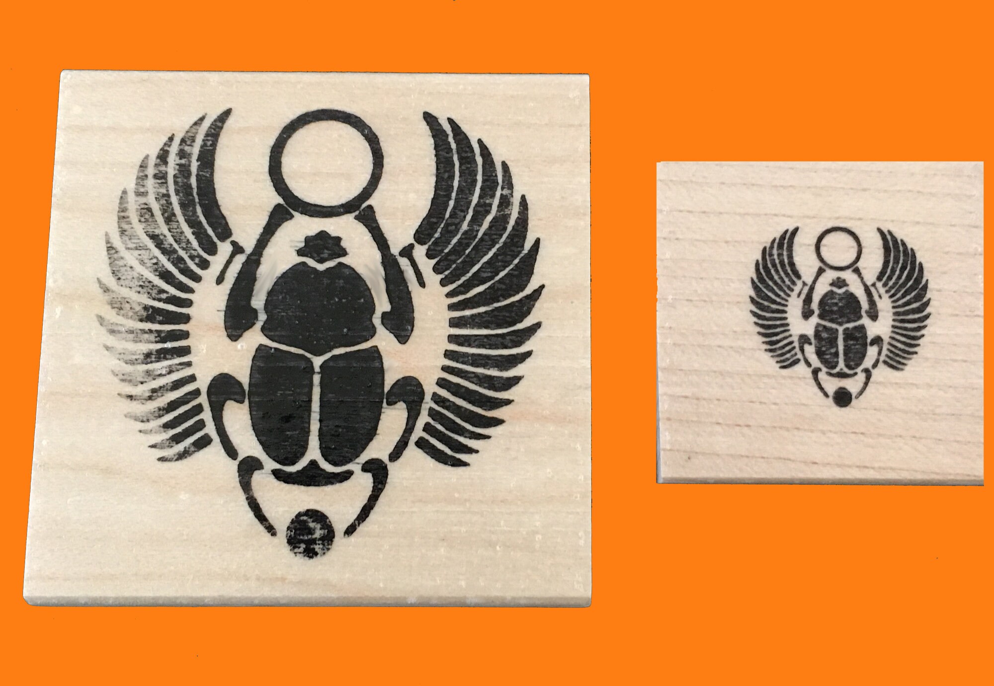 Egyptian Scarab Amulet Rubber Stamp Large Size or Mini-size - Etsy