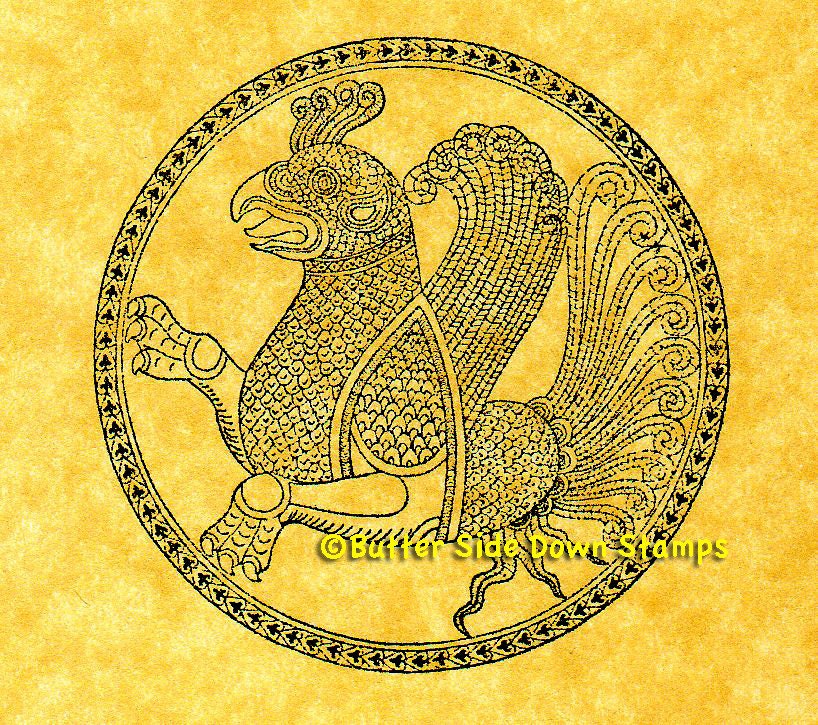 Simurgh Persian Phoenix Rubber Stamp | Etsy