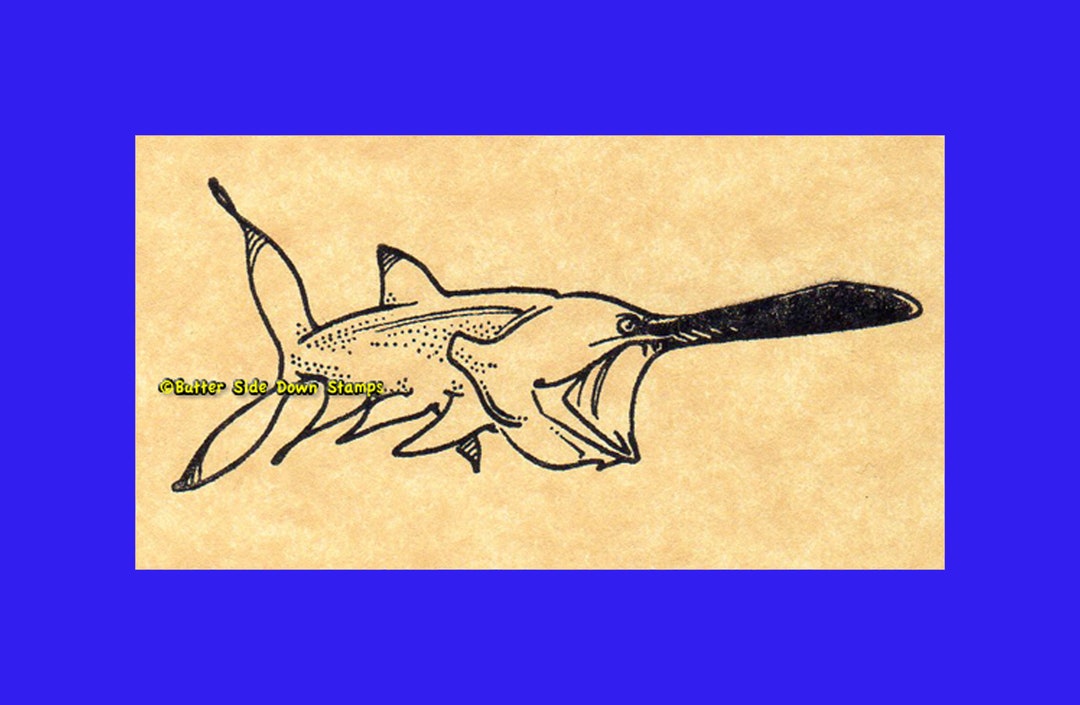 Paddlefish Rubber Stamp - Etsy