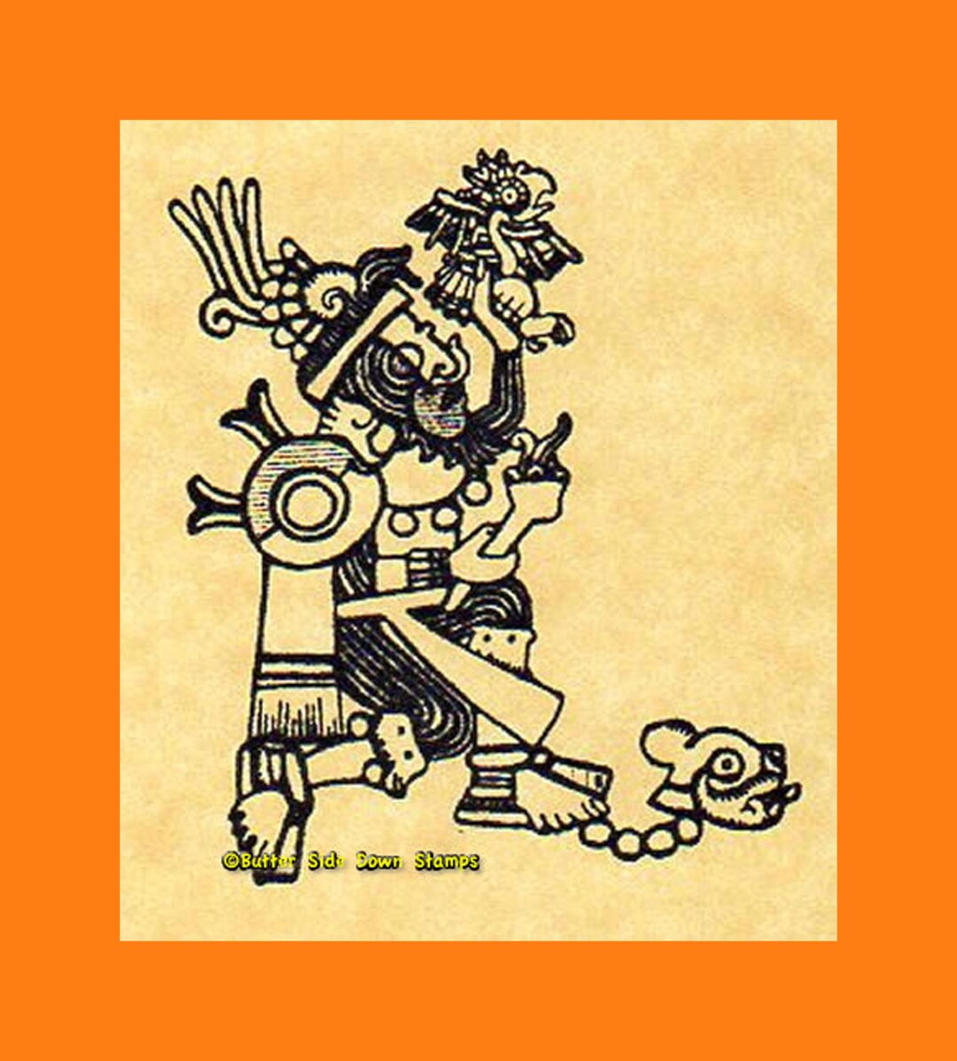 Aztec Shaman Rubber Stamp - Etsy