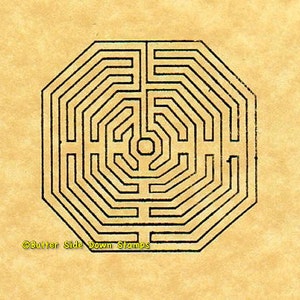 Amiens Cathedral Labyrinth Rubber Stamp - Etsy