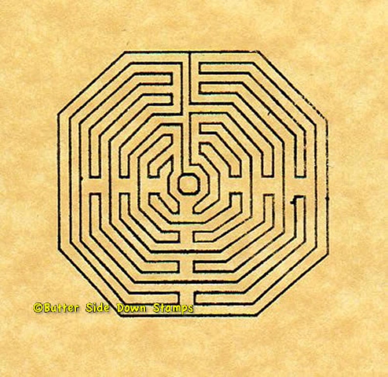 Amiens Cathedral Labyrinth Rubber Stamp - Etsy