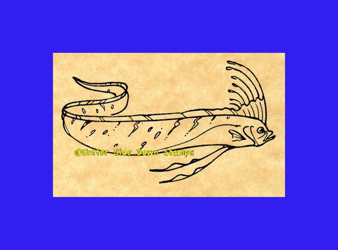 Oarfish Rubber Stamp (horizontal) - Etsy