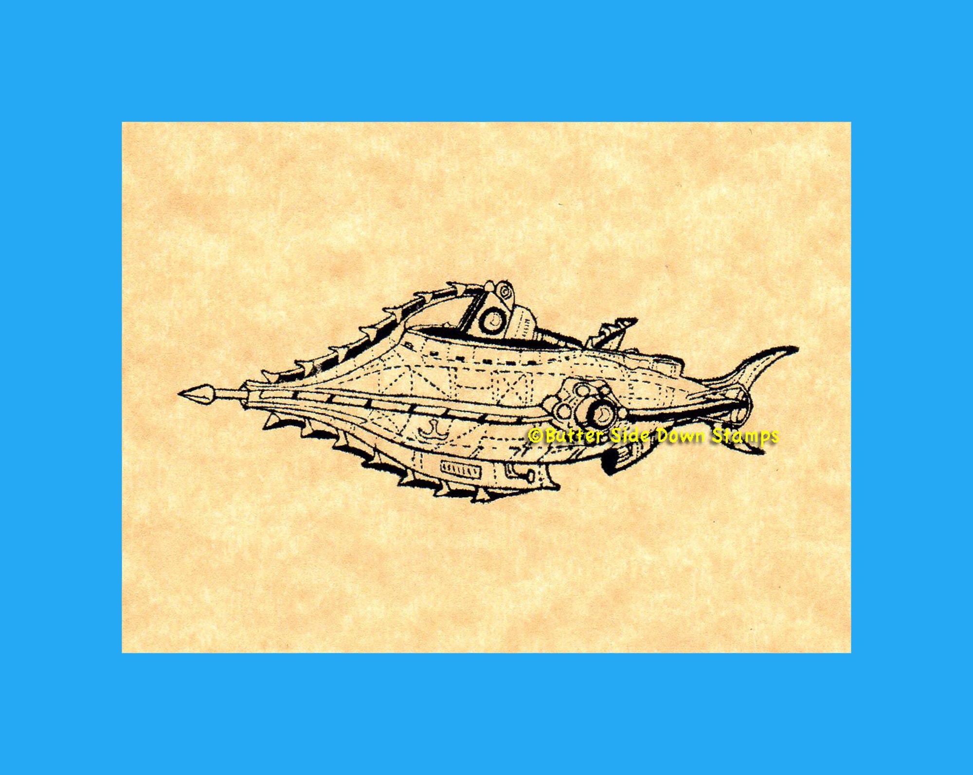 Captain Nemos Nautilus Submarine Rubber Stamp - Etsy Denmark