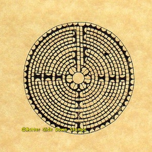 Chartres Cathedral Labyrinth Rubber Stamp - Etsy