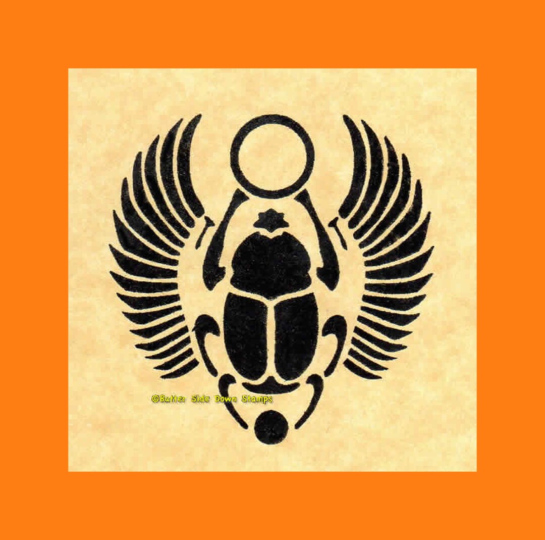 Egyptian Scarab Amulet Rubber Stamp Large Size or Mini-size - Etsy